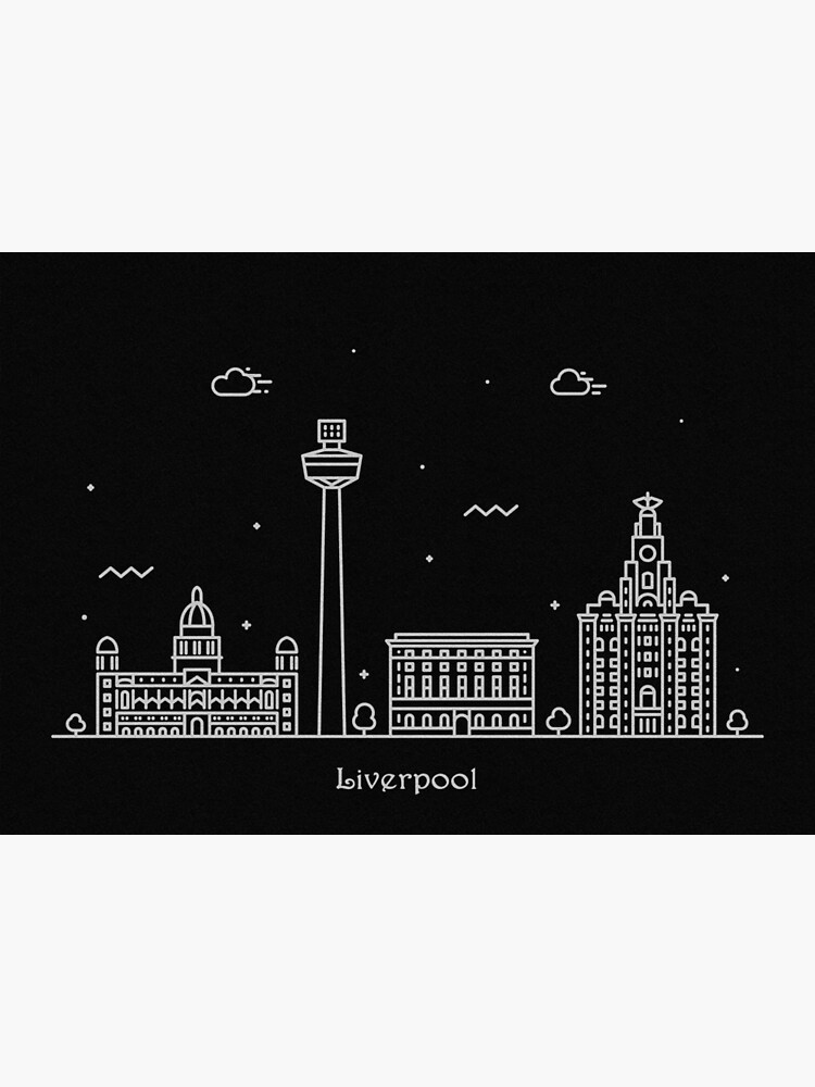 "Liverpool Skyline Minimal Line Art Poster" Poster by geekmywall ...