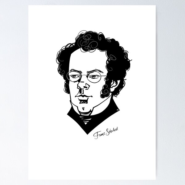 "Franz Schubert" Poster for Sale by irinaivanova | Redbubble