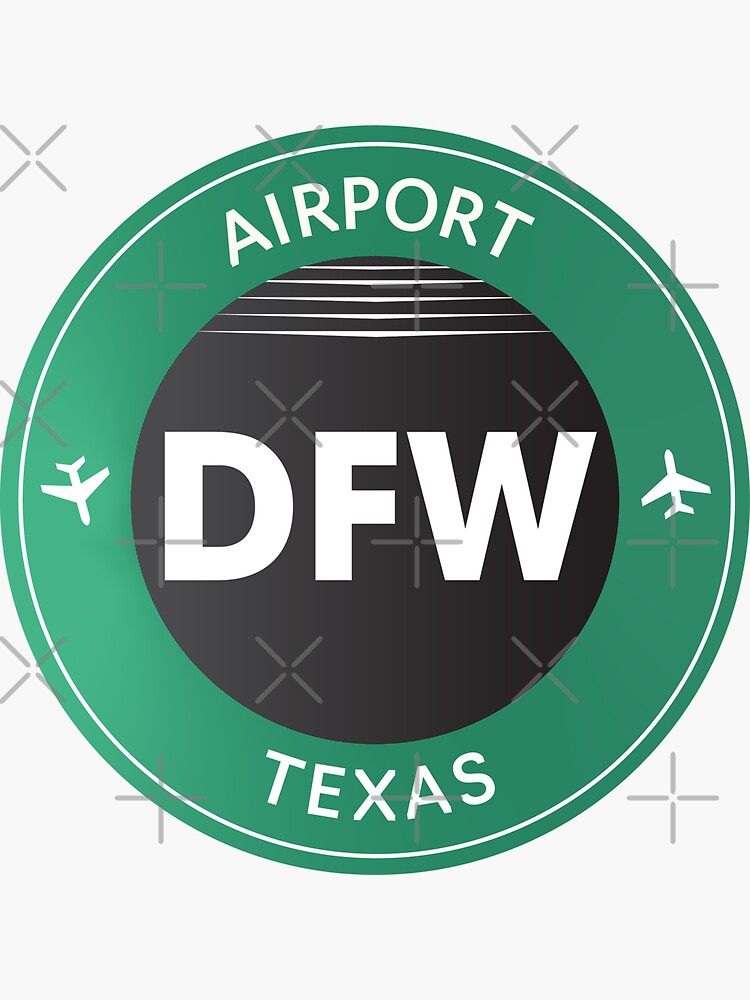 "DFW TEXAS" Sticker by Aviators | Redbubble