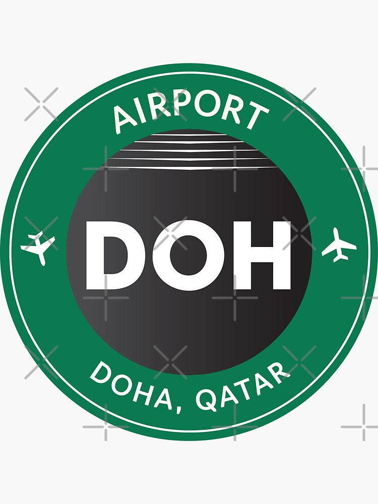 "DOHA QATAR DOH" Sticker for Sale by Aviators | Redbubble