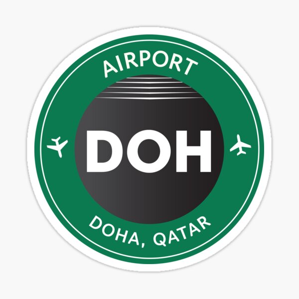 "DOHA QATAR DOH" Sticker for Sale by Aviators | Redbubble