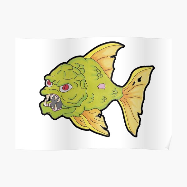 Póster «Pez monstruo» de WheelerDesigns | Redbubble