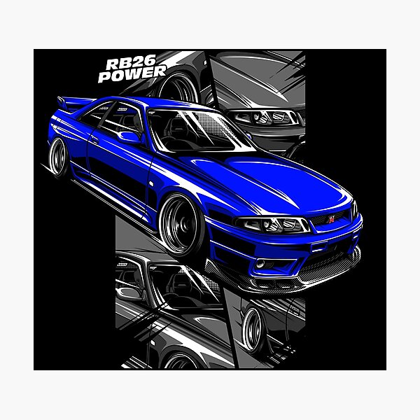 "Nissan SKYLINE R33 GT-R" Photographic Print by w1gger | Redbubble