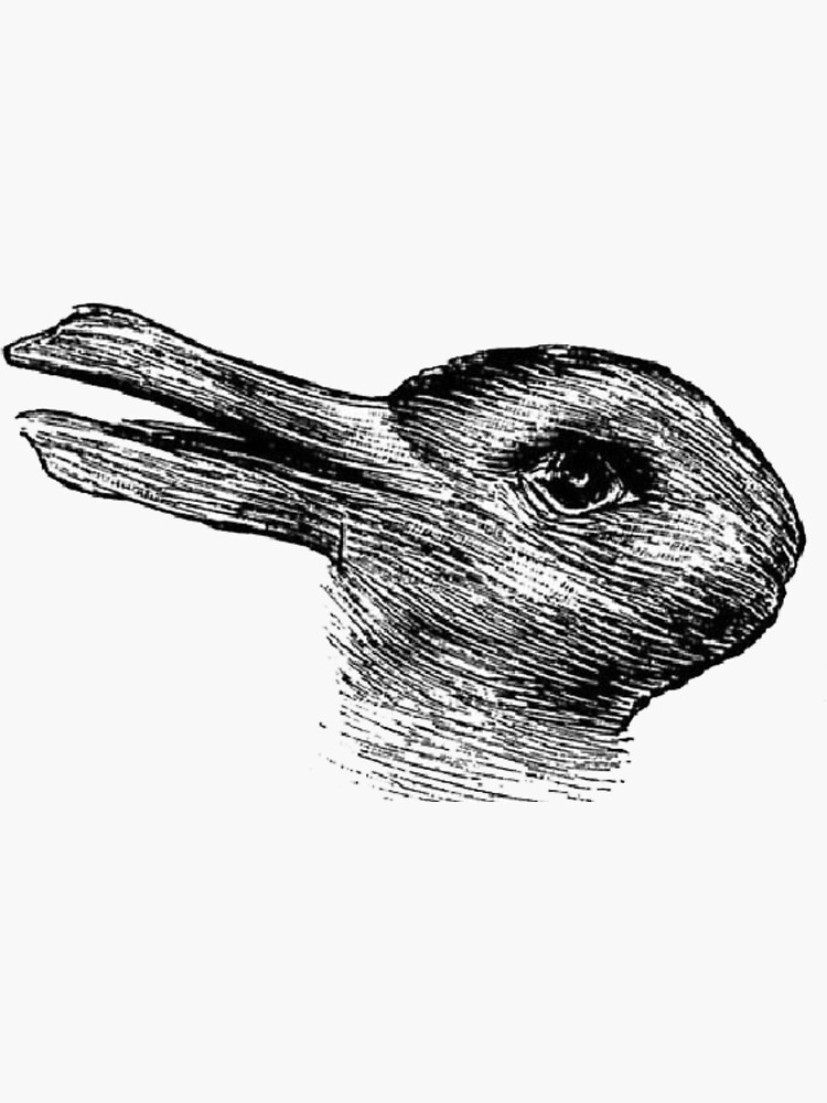 "rabbit duck illusion" Sticker for Sale by dianandes | Redbubble