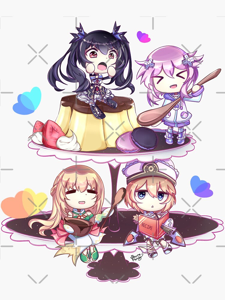 "Hyperdimension Neptunia | Chibi Desserts!" Sticker for Sale by ...