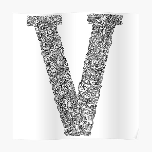 "letter v" Poster by brigidmary | Redbubble