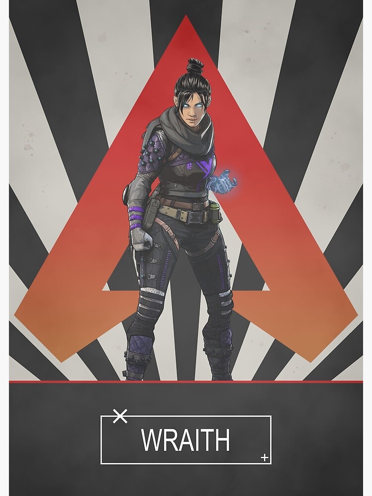Lámina fotográfica «Cartel radial del personaje de Apex Legends Wraith ...