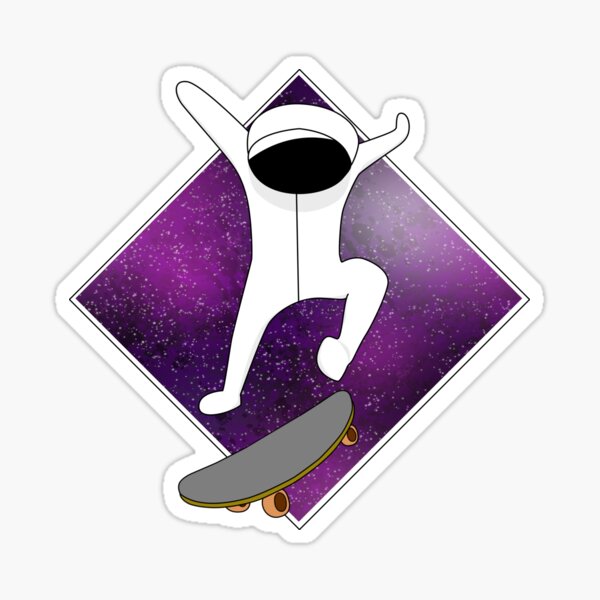 "Astronaut Spaceman Space Skater Gift" Sticker for Sale by HSGDesignz ...