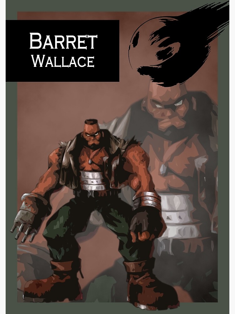"Final Fantasy VII Barret Wallace Character Poster" Poster by Gemini ...