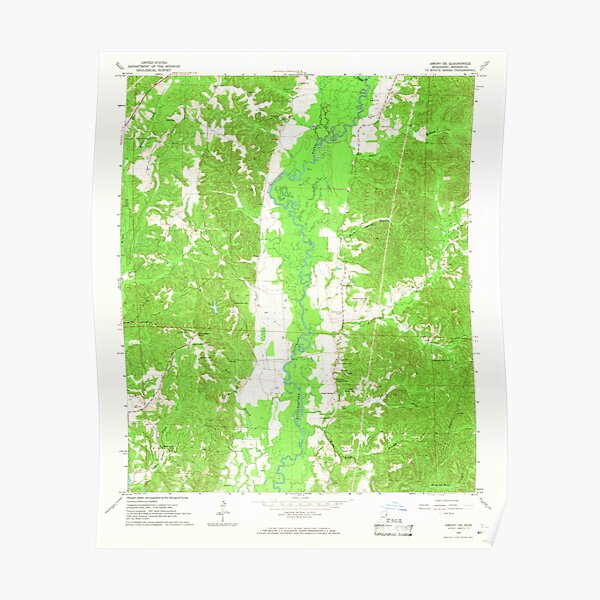"USGS TOPO Map Mississippi MS Amory SE 335245 1966 24000" Poster by ...