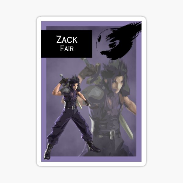"Final Fantasy VII Zack Fair Character Poster" Sticker for Sale by ...