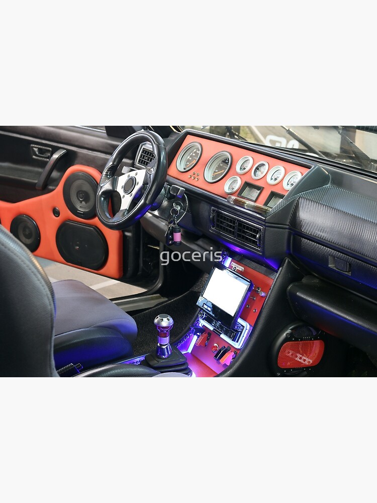 "custom car interior with audio system and lcd display" Poster for Sale ...