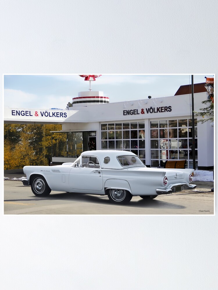 "1957 Ford 'Port Hole' Thunderbird" Poster for Sale by DaveKoontz ...