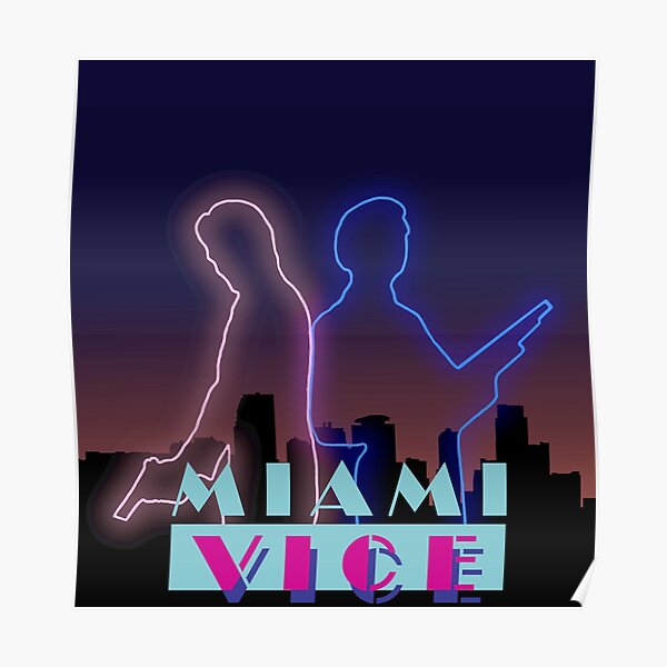 Póster «Miami Vice Neon» de BlankFuturez | Redbubble