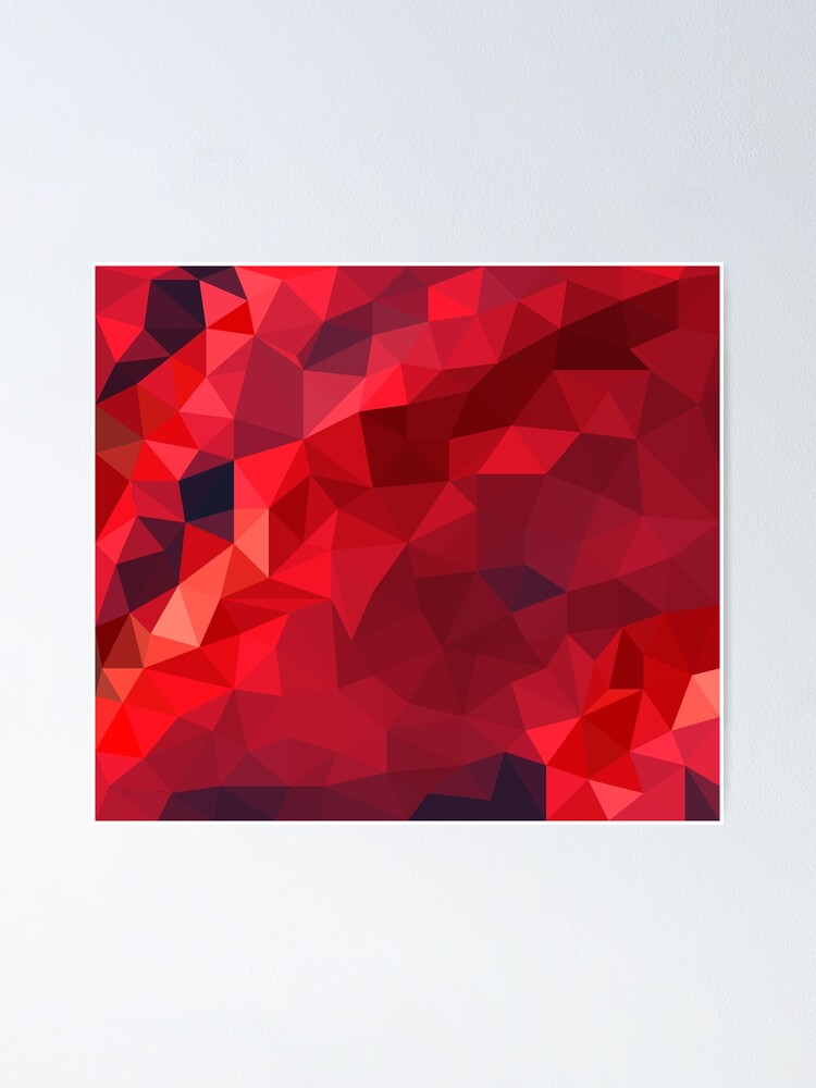 "Ruby Low Poly" Poster by ColorObsession | Redbubble