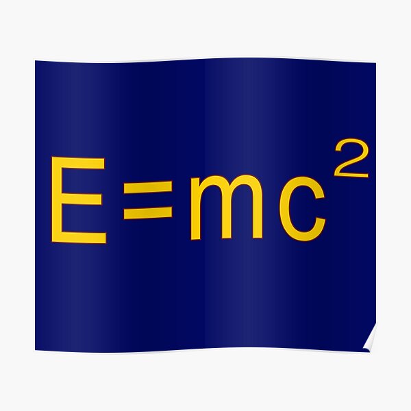 "E=MC2 Sticker" Poster for Sale by deanworld | Redbubble