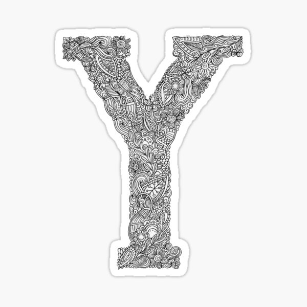"letter y" Sticker for Sale by brigidmary | Redbubble