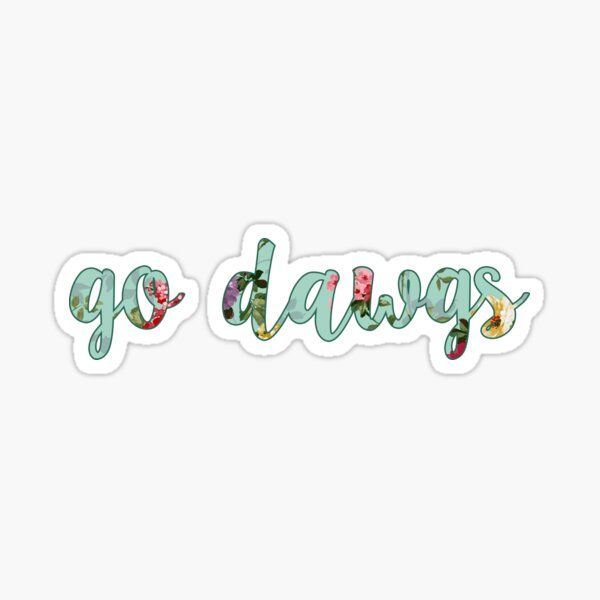 "Go Dawgs" Sticker by amarie98 | Redbubble
