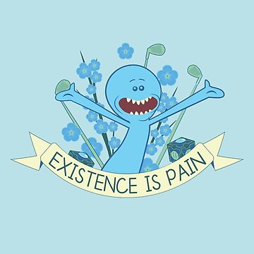 "Existence is Pain" Sticker for Sale by radi-jay | Redbubble