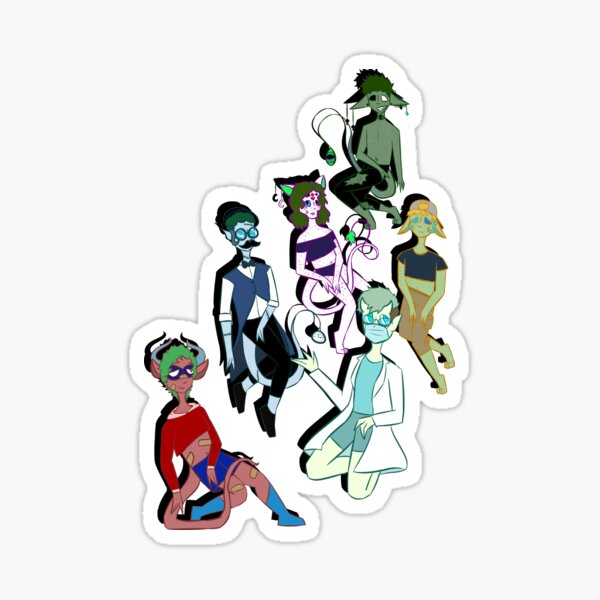 "Demon boys" Sticker by Dino-draws | Redbubble