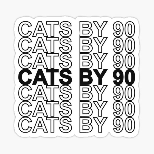 "cats by 90" Sticker for Sale by espanier | Redbubble