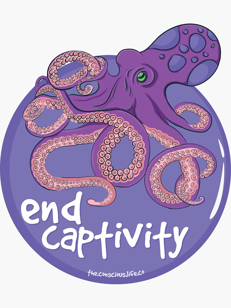 ""Fight Captivity" Ocean Animal Activism Sticker" Sticker for Sale by ...