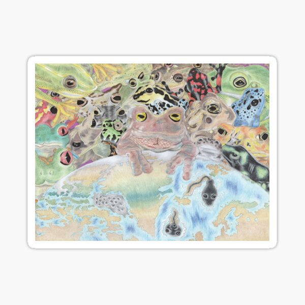 "Frog World" Sticker for Sale by LizardSpirit | Redbubble