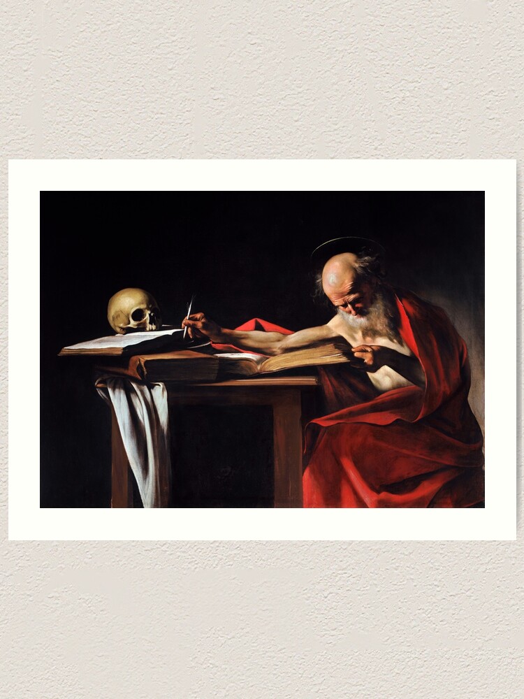 "Saint Jerome Writing by Caravaggio (1606)" Art Print for Sale by ...