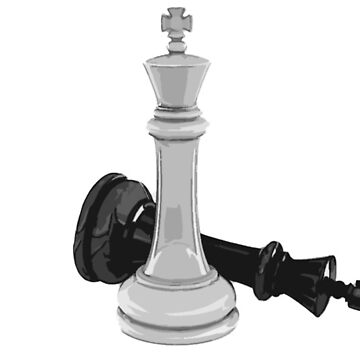 "B&W Kings - Chess" Sticker for Sale by ImTheClay | Redbubble