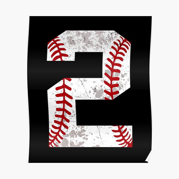 "Vintage Baseball Number 2 Softball Mom Birthday Party Two" Poster by ...