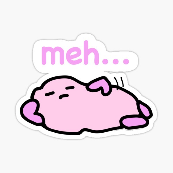 "Fuzzy meh..." Sticker for Sale by aiueophonics | Redbubble