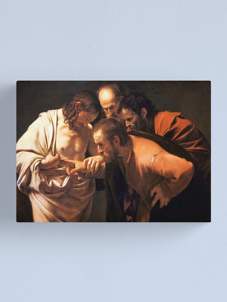 "The Incredulity of Saint Thomas by Caravaggio (1602)" Canvas Print by ...