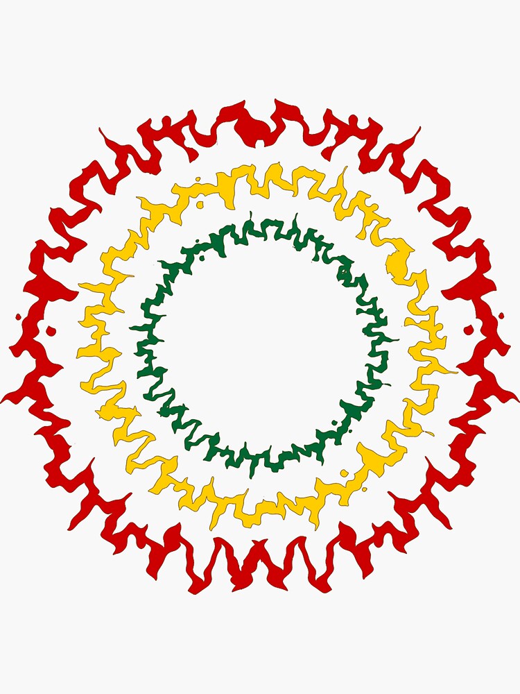 "Reggae circle" Sticker by Periartwork | Redbubble