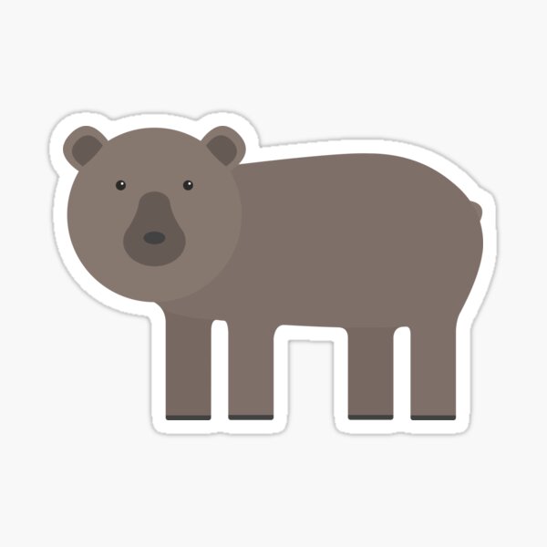 "Brown Bear" Sticker for Sale by TM3A | Redbubble