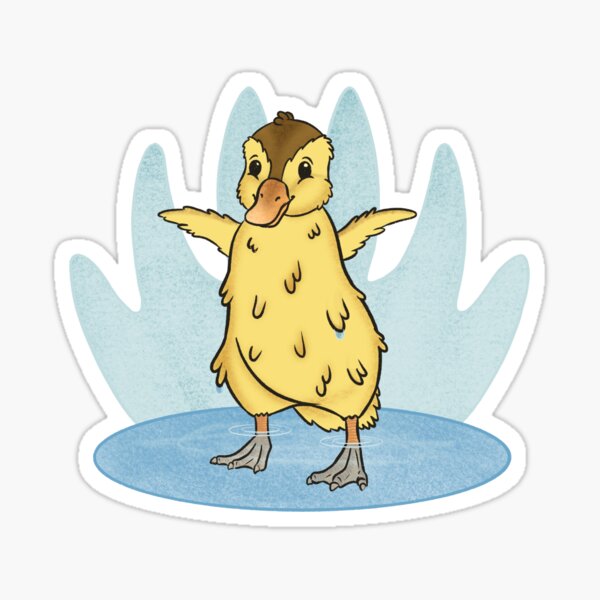 "Splish Splash Puddle Duckie" Sticker for Sale by VioletStoneHart ...