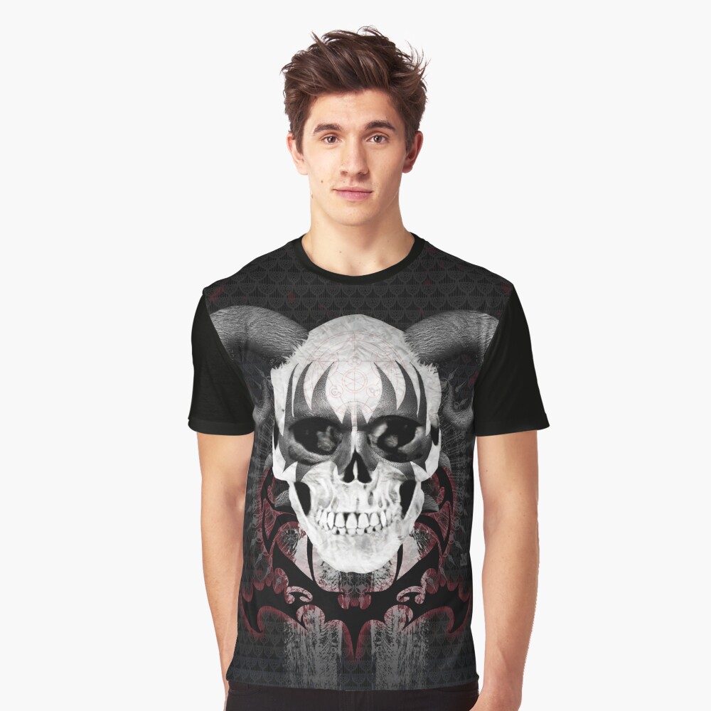 "Gothic Skull" T-shirt for Sale by zoa-studio | Redbubble | skull ...
