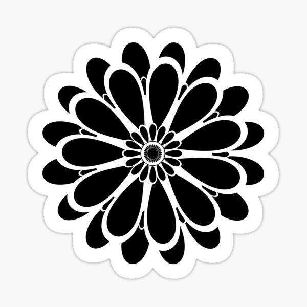 "Black Flower Design" Sticker for Sale by plantita | Redbubble