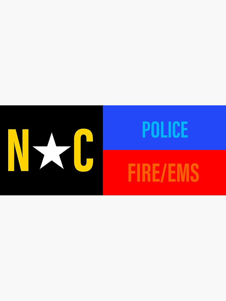 "NC Police/Fire//EMS logo" Sticker by Workingdogs | Redbubble