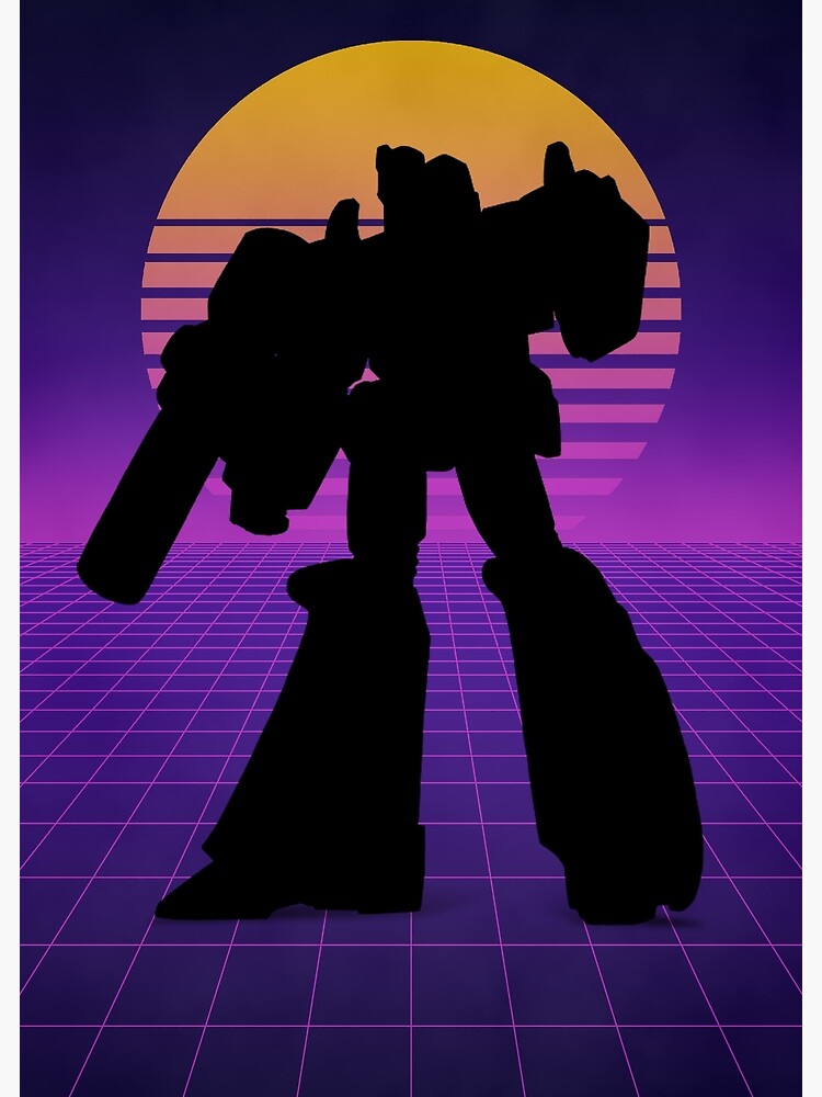 "Retro Synthwave Transformers Megatron Silhouette Poster" Photographic ...