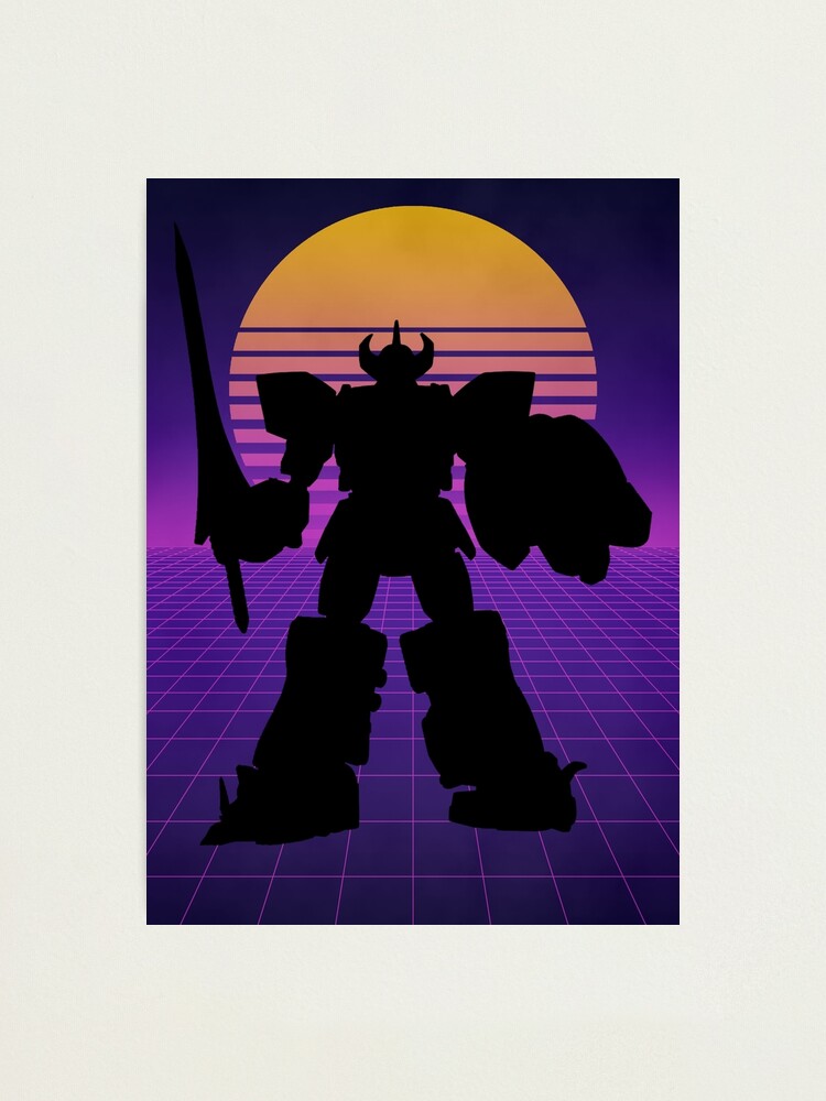 "Retro Synthwave Mighty Morphin 'Power Rangers Megazord Silhouette ...