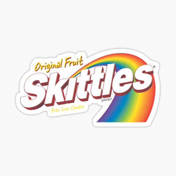 "Skittles Logo" Sticker by Kawabe | Redbubble