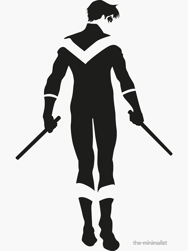"Nightwing" Sticker for Sale by the-minimalist | Redbubble
