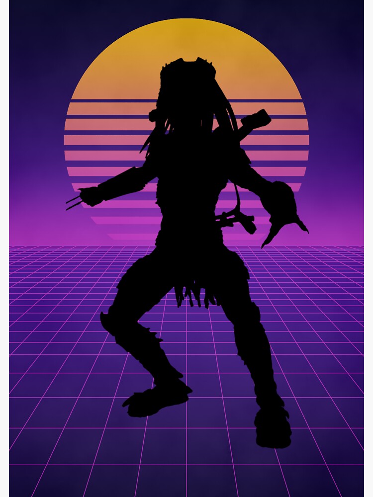 "Retro Synthwave The Predator Silhouette Poster" Sticker for Sale by ...