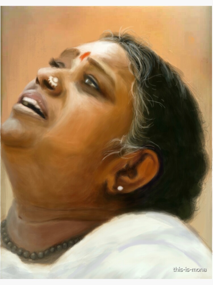 "Painting of Amma" Sticker for Sale by this-is-mona | Redbubble
