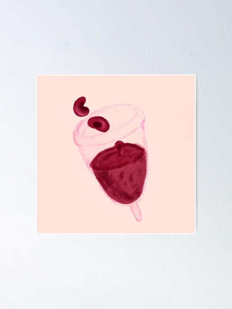 "Menstrual cup natural period girlboss" Poster by lenairime | Redbubble