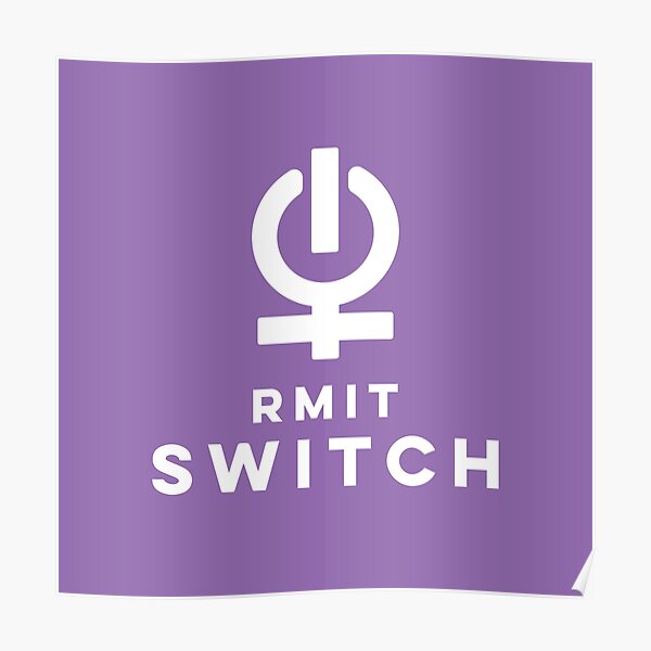 "RMIT SWITCH Logo - White with purple background" Poster by rmit-switch ...