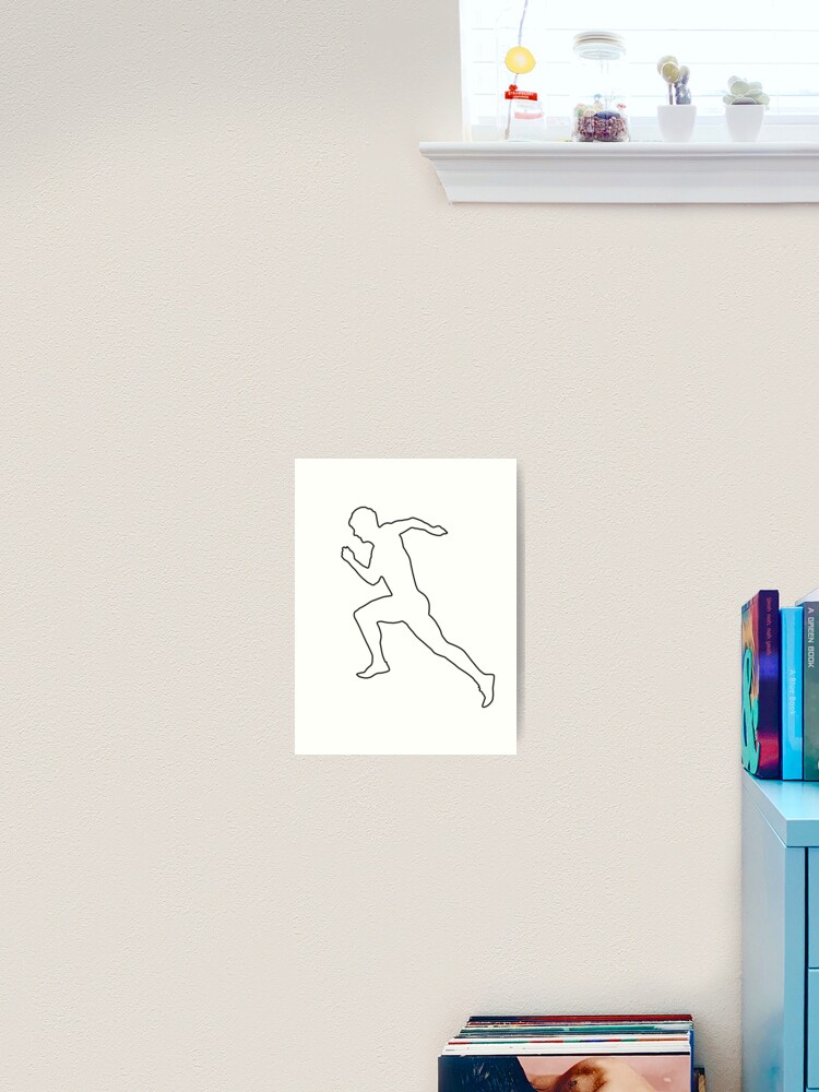 "Running Man Outline" Art Print for Sale by Mathias Hove Johansen ...