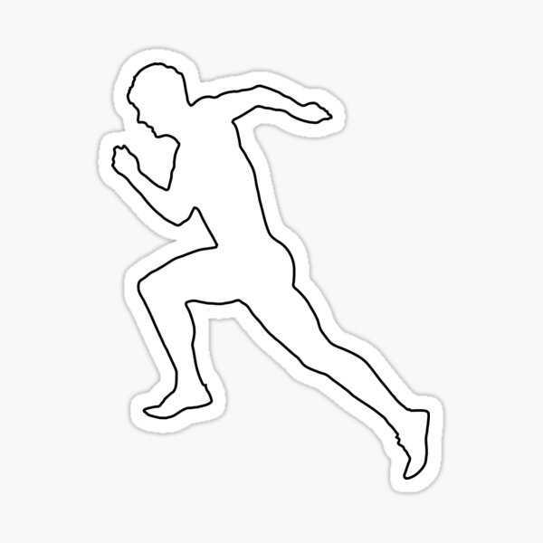 "Running Man Outline" Sticker by mathi2709 | Redbubble