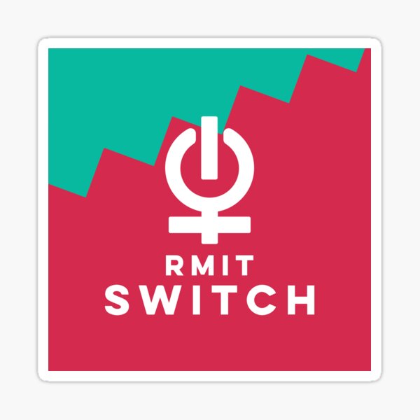 Pegatina «Logotipo de RMIT SWITCH - Fresa» de rmit-switch | Redbubble