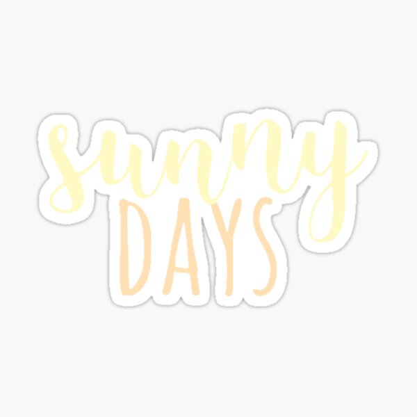 "sunny days" Sticker by jelly3602 | Redbubble